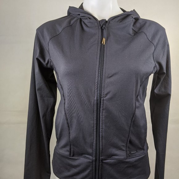 Mondetta | Jackets & Coats | Charcoal Gray Running Jacket Wthumb Holes ...